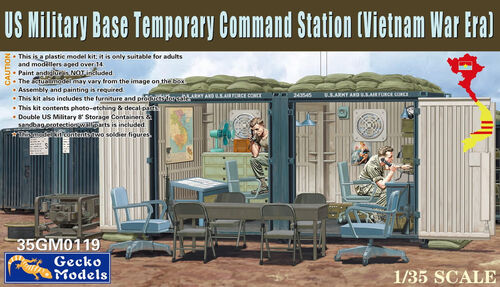 Gecko Models 35GM0119 US Military Base Temporary Command Station (Vietnam War Era)