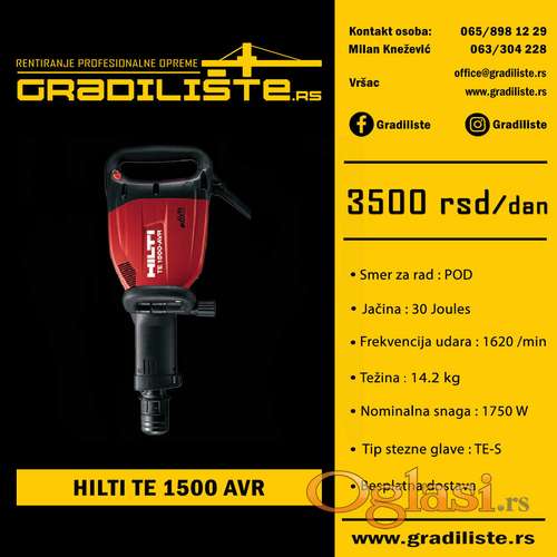 Hilti TE 1500 AVR - izdavanje