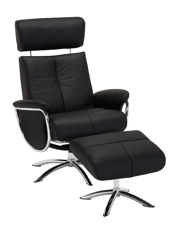 SET FOTELJA ZA OPUŠTANJE 77,50/107-90/85-109 cm , crna
