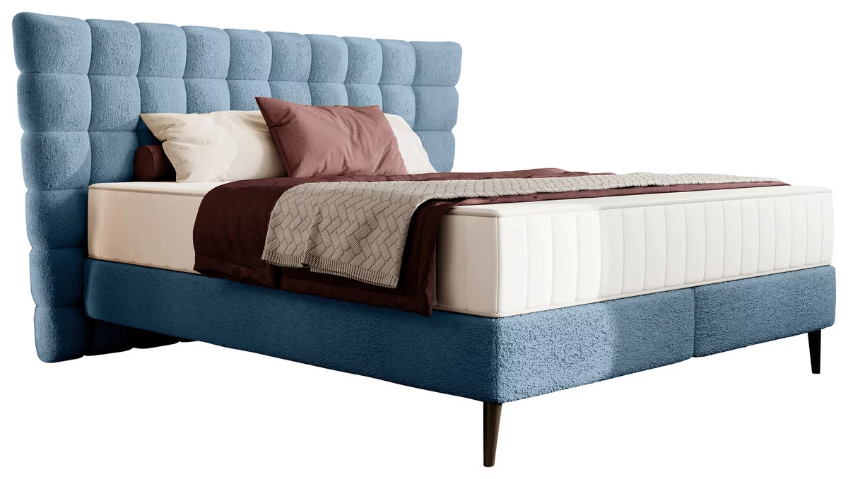 BOXSPRING KREVET 180/200 cm plava