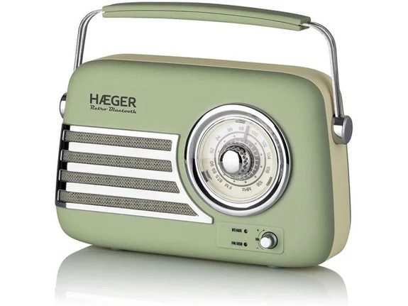 Haeger FM Radio Retro RB-GRE.001A Bluetooth USB Aux 5W