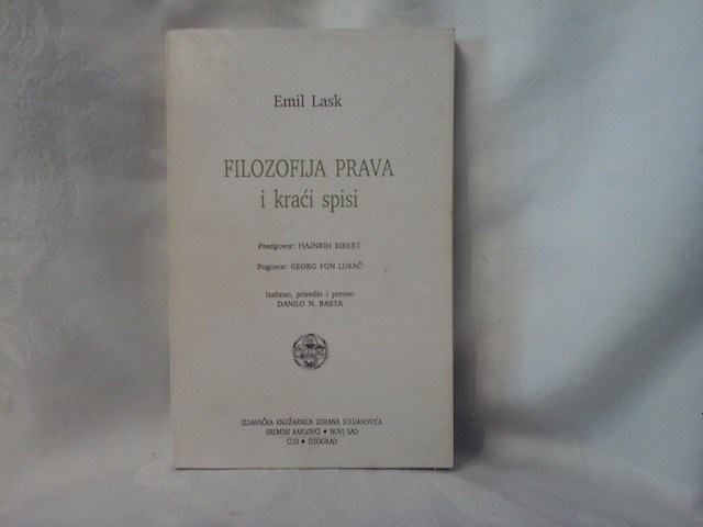Filozofija prava Emil Lask