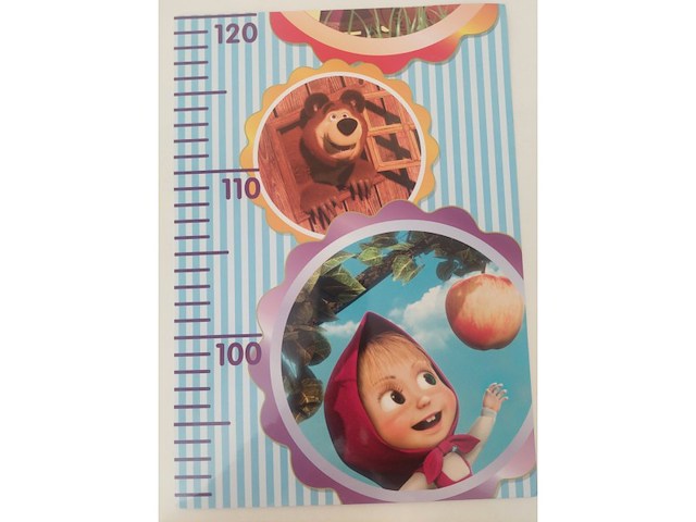 Deciji Metar/ poster za zid Masa i Meda