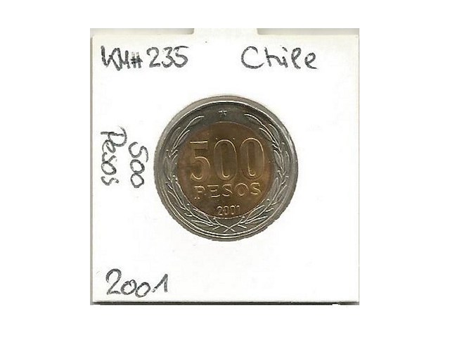 d1 Chile 500 pesos 2001. UNC