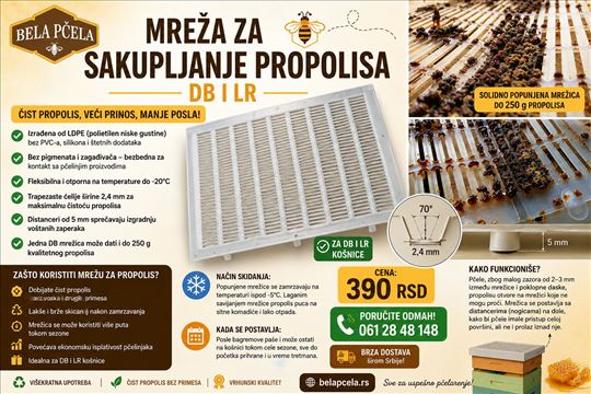 Mreža za sakupljanje propolisa DB12 I LR