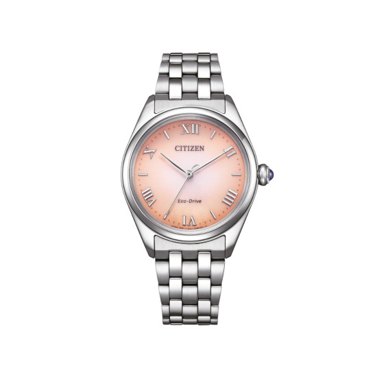 CITIZEN EM1140-80X ženski sat L Classic Eco-Drive Sapphire Crystal Peach Dial 33mm