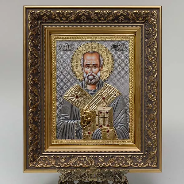 Ikona Svetog Nikole – Zaštitnik putnika - 41 x 34 cm