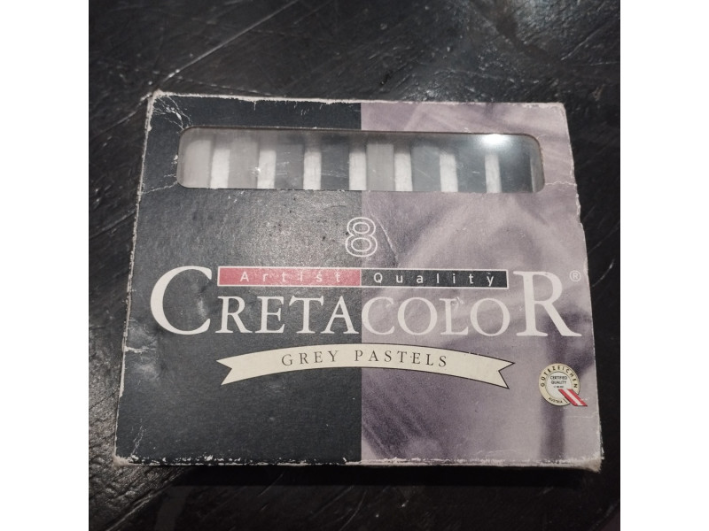 CRETACOLOR 8 GREY PASTELS, KAO NOVE