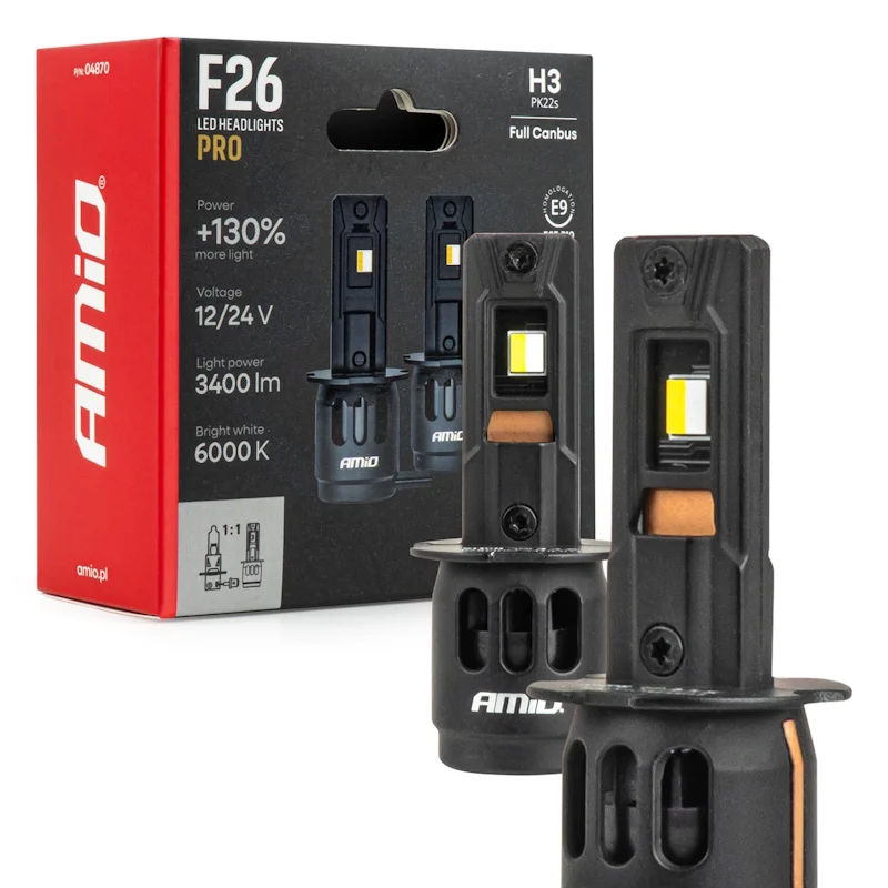 Sijalice LED H3 PRO LumiTec Full Canbus 12/24V 68W – Amio 04870
