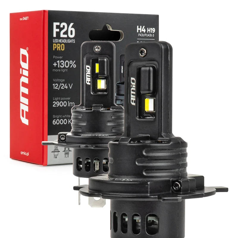 Sijalice LED H4 / H19 PRO LumiTec Full Canbus 12/24V 68W – Amio 04871