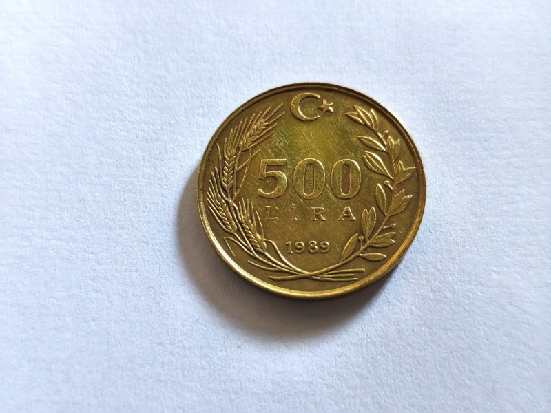 Turska 500 lira 1989