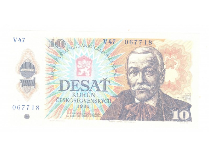 Cehoslovacka 10 korun 1986 UNC