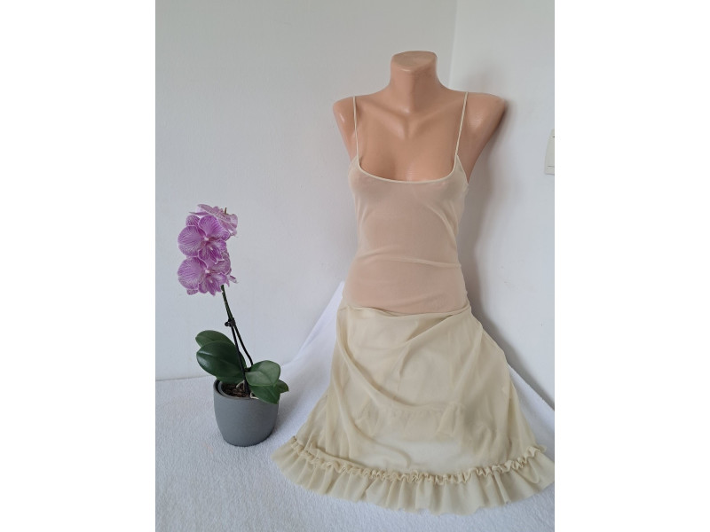 VINTAGE mrezasta podhaljina vel S