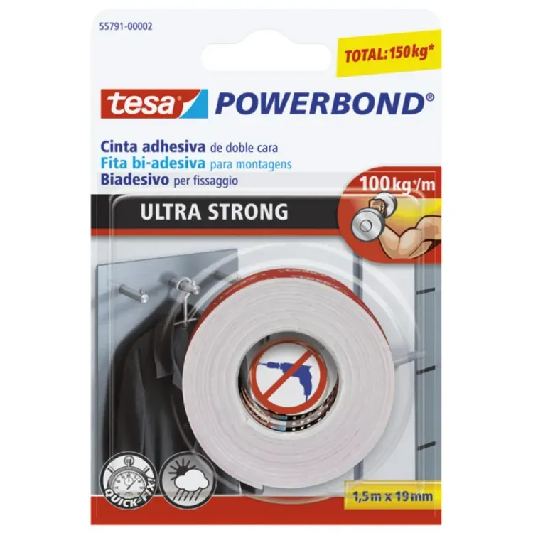 TESA Powerbond Obostrana montažna traka 1.5m 19mm