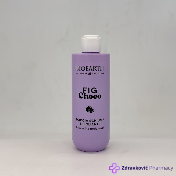 Bioearth choco gel za tuširanje sa prirodnim skrabom smokva/čoko 250ml