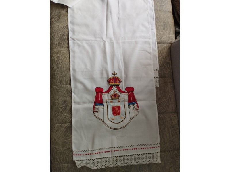 Svadbarski peskir Srbija 250x43cm stolnjak