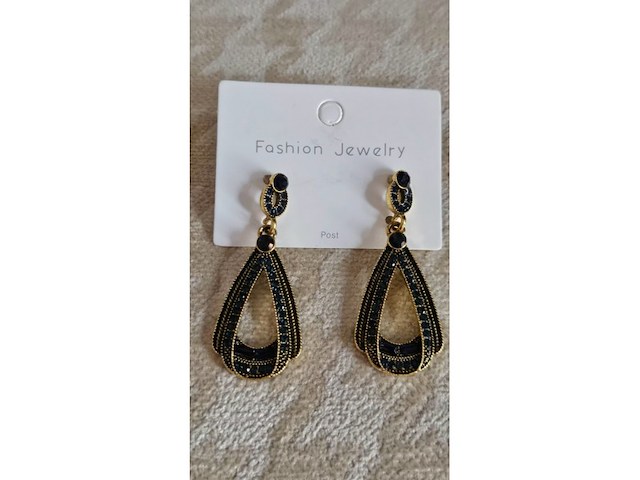 Statement rhinestone paved dropdangle minđuše, novo