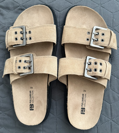 Kožne Pull&bear papuče NOVE