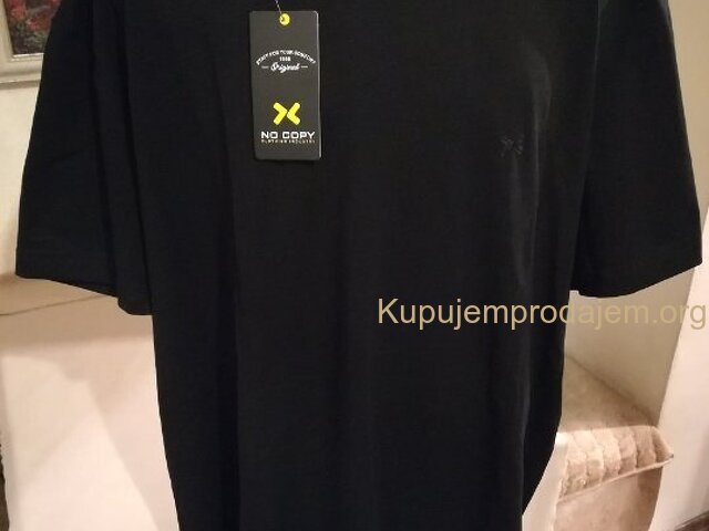 Odlicna muska pamucna majica No Copy u velikom broju 7XL 8XL Crna Novo