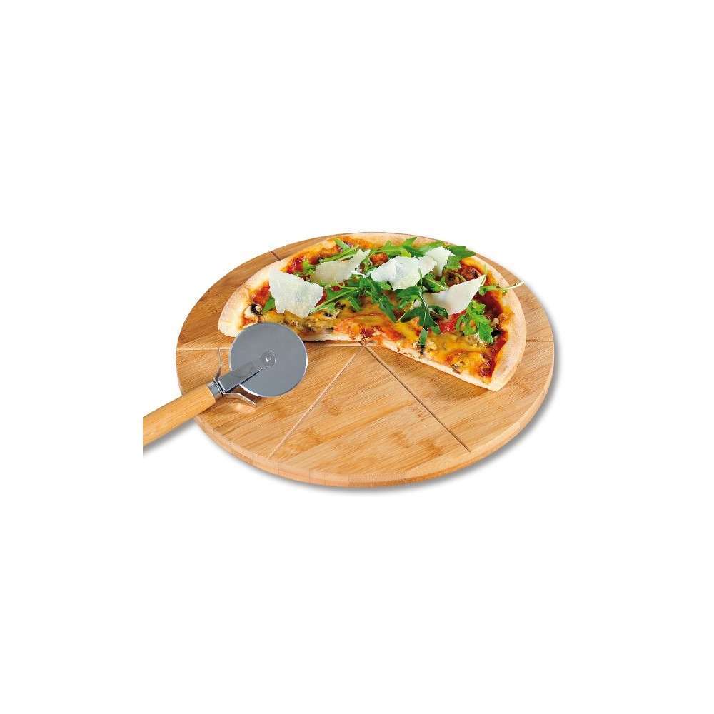 KESPER KSP58462 DASKA ZA PIZZU BAMBUS 32 CM SA TOČKIĆEM ZA SEČENJEID: EK000867633