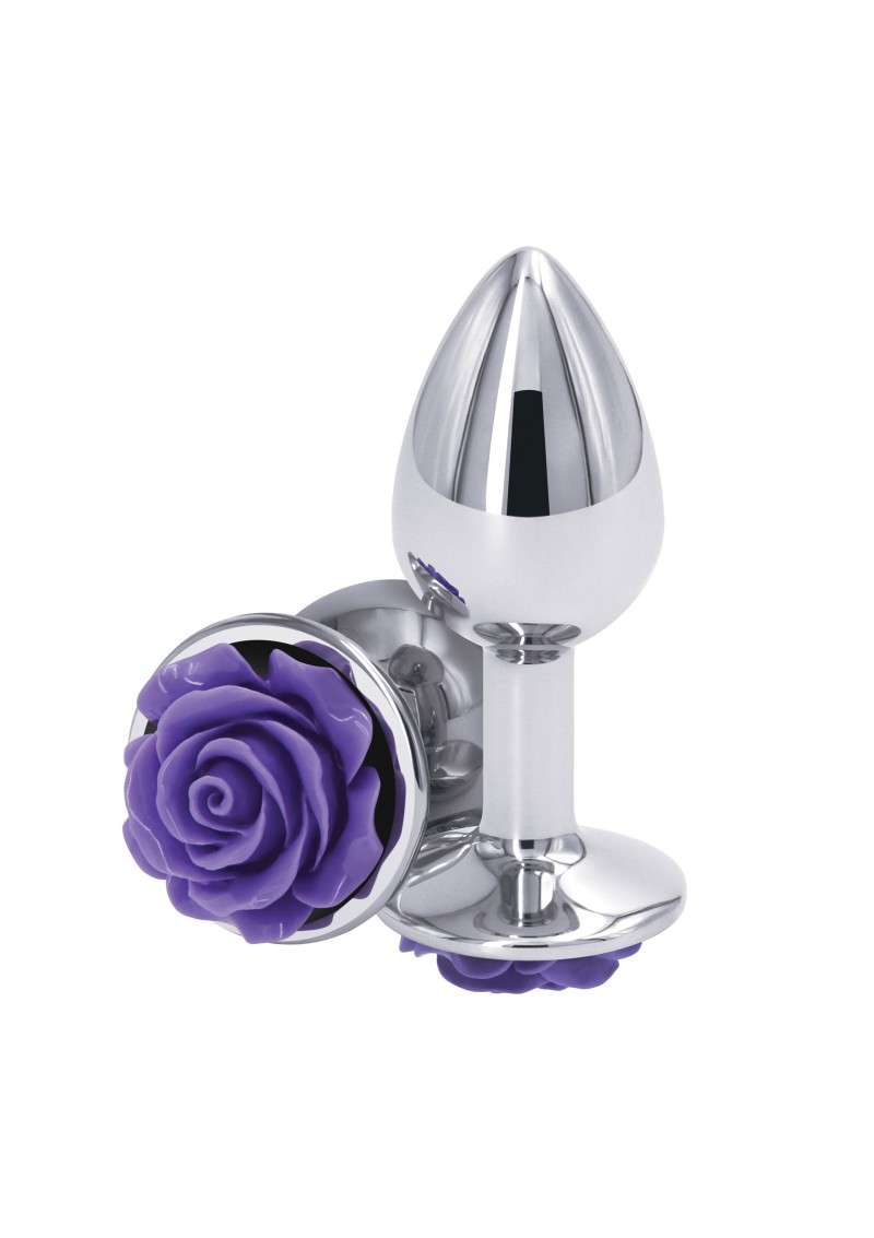 Silver-lila rose small plug