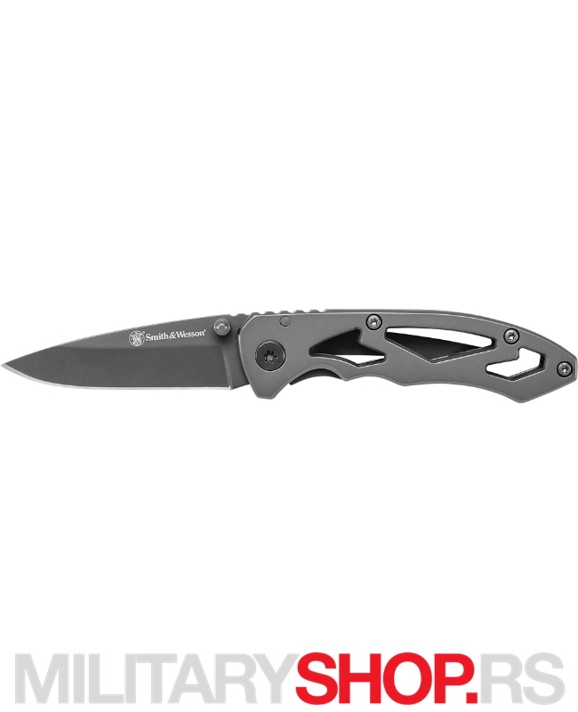 Smith&Wesson Sklopivi Džepni Nož Drop Point Skeletonized Silver Blister