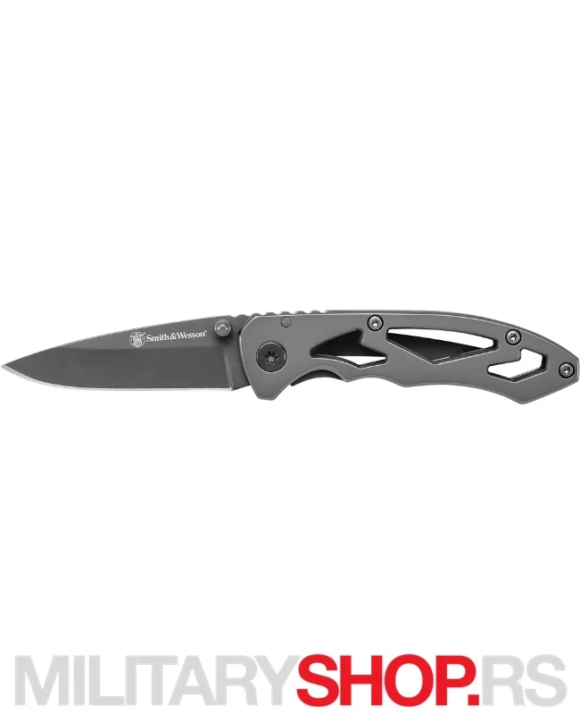 Smith&Wesson Sklopivi Džepni Nož Drop Point Skeletonized Silver