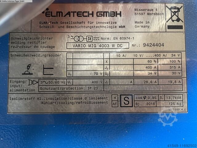 Sistem zavarivanja
ELMA-TECH VARIO MIG 4003 W DC