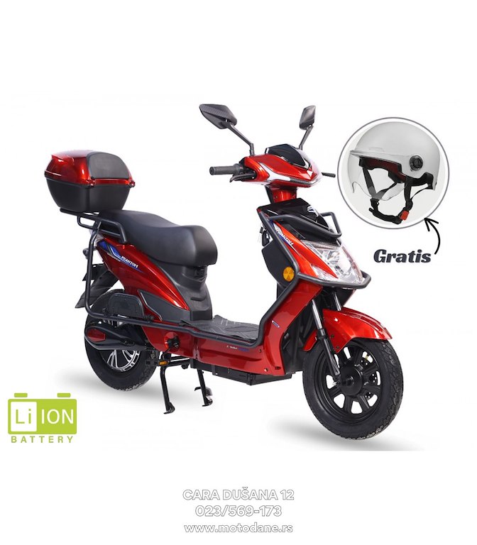 Električni bicikl 16 PHANTOM 250W 60V/33Ah LITHIUM crvena