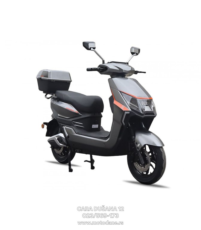 Električni bicikl NAVIGATOR 2000W 72V 35.5Ah GRAFEN siva naradžasta