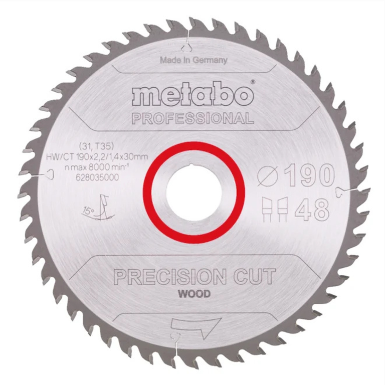 Metabo – List kružne testere za fino/precizno sečenje drveta – Professional – 628035000