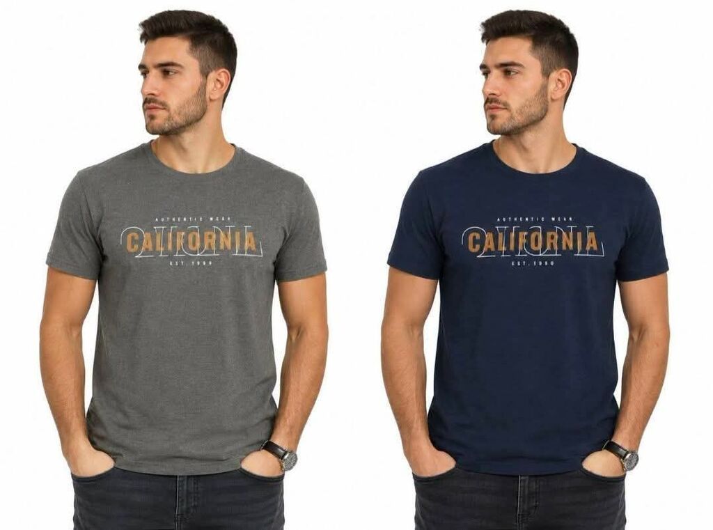 Muška majica kratkih rukava „California” - Dizajn: Prednja strana sa