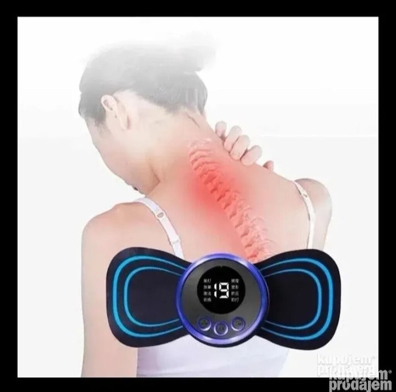 Bežični EMS masažer za mišiće – jastučić sa gel nalepnicom i LED