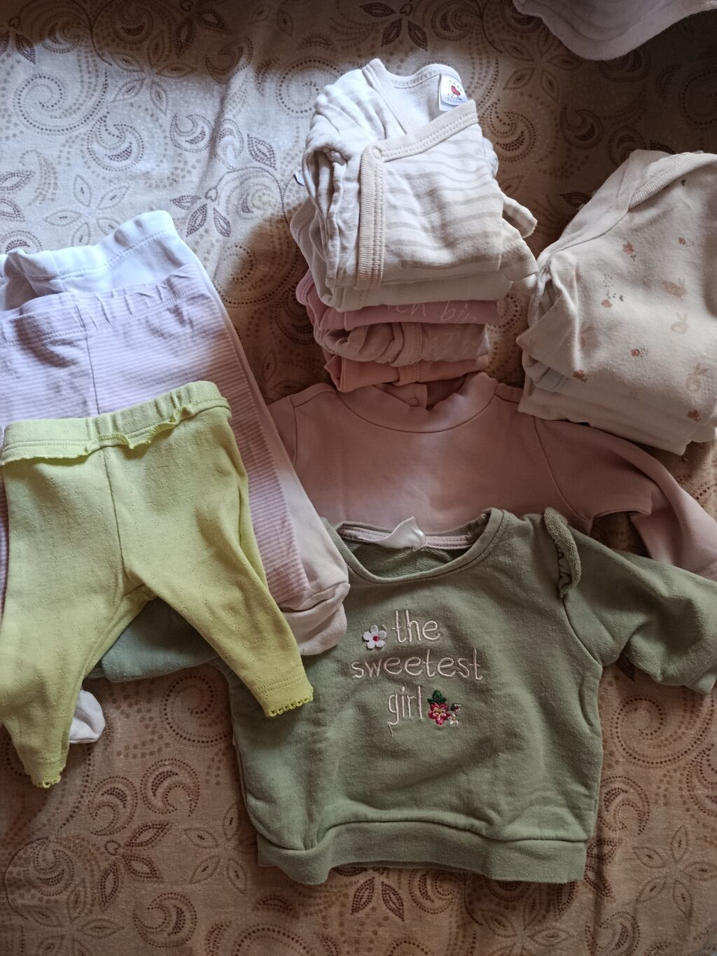 Paket stvati za devojčicu (56) -bodi dug rukav10 komada, - helanke