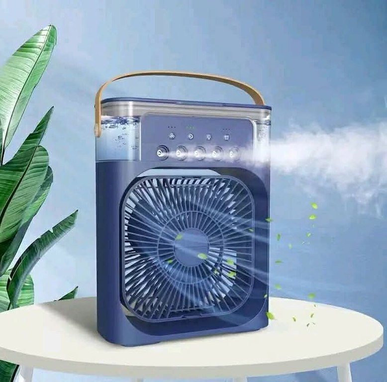 Prenosni USB klima‑ventilator sa rezervoarom za vodu i raspršivačem -