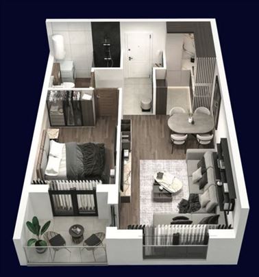 Novogradnja u fazi izgradnje 47m2-Bubanj