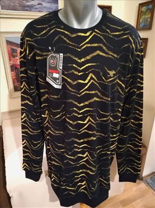 Odlican muski pamucni duks Redway Crni 4XL Novo