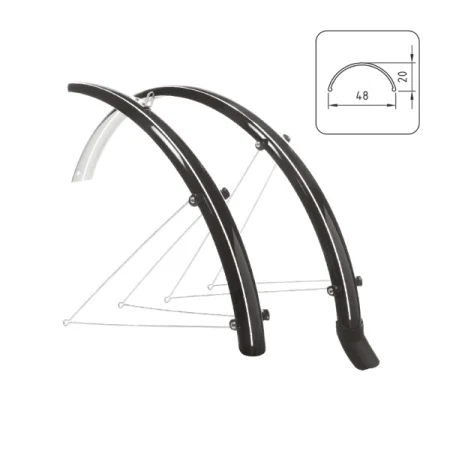 Wag komplet blatobrana polikarbonatni - 28" x 36 mm, crni ( 421730231 )
