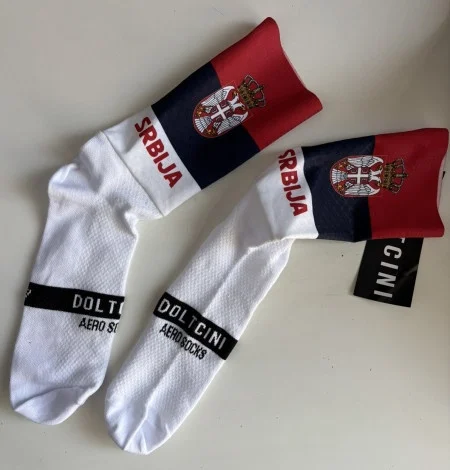 Aero biciklističke čarape srbija, l-xl ( 461-L/XL )
