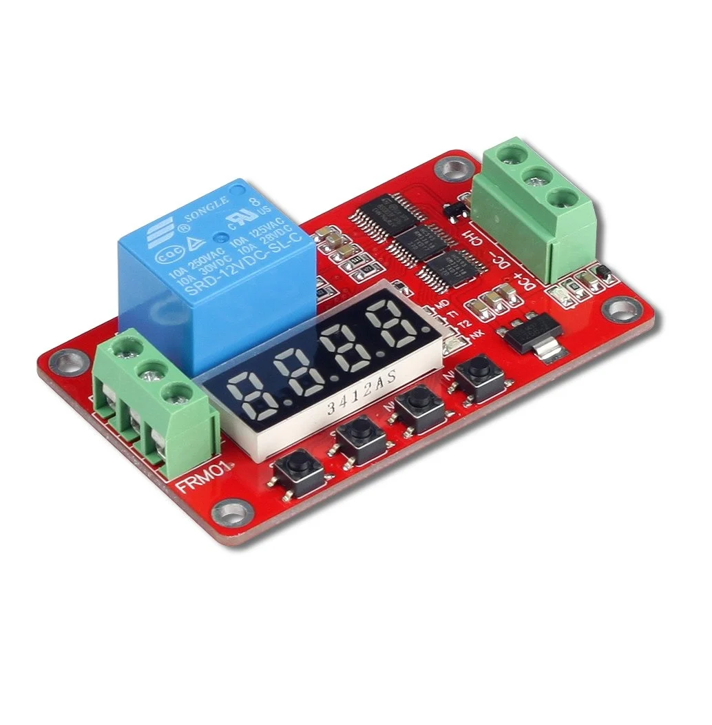 Digitalni Vremenski Relej Tajmer 12V DC - Multifunkcionalni Modul 10A sa LED Displejom