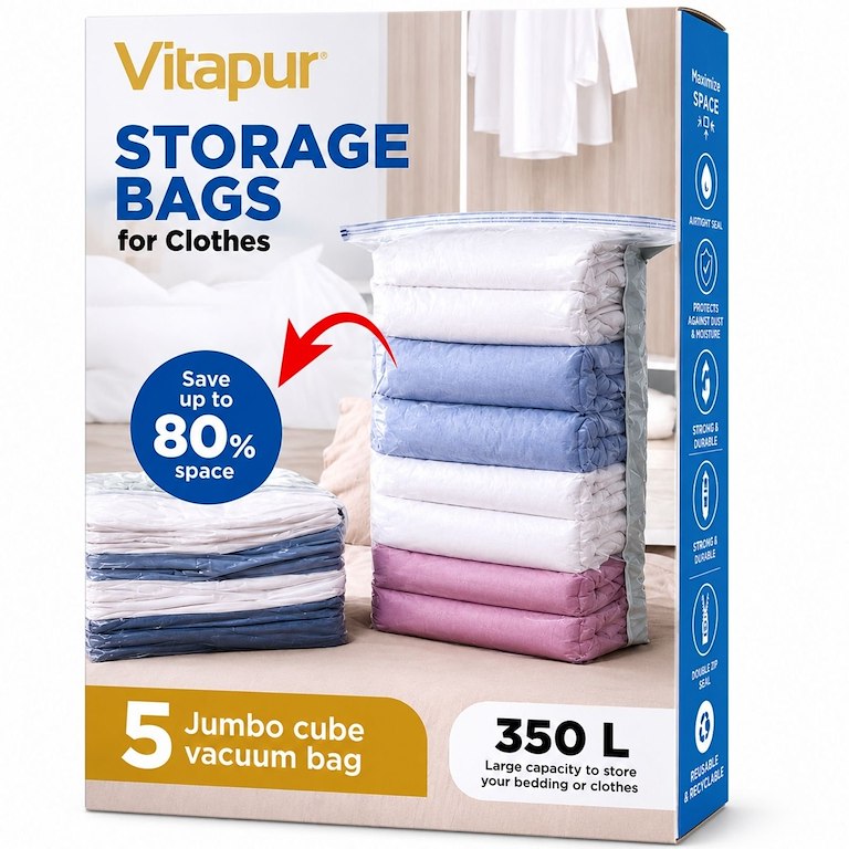 Vitapur vakuumske kese za čuvanje odeće 5/1