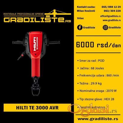 Hilti TE 3000 AVR - izdavanje