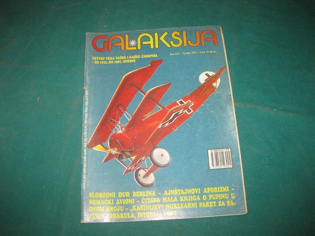 Galaksija br.271 (1997) časopis za popularizaciju nauke