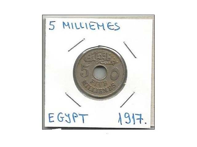 a2 Egipat 5 milliemes 1917.