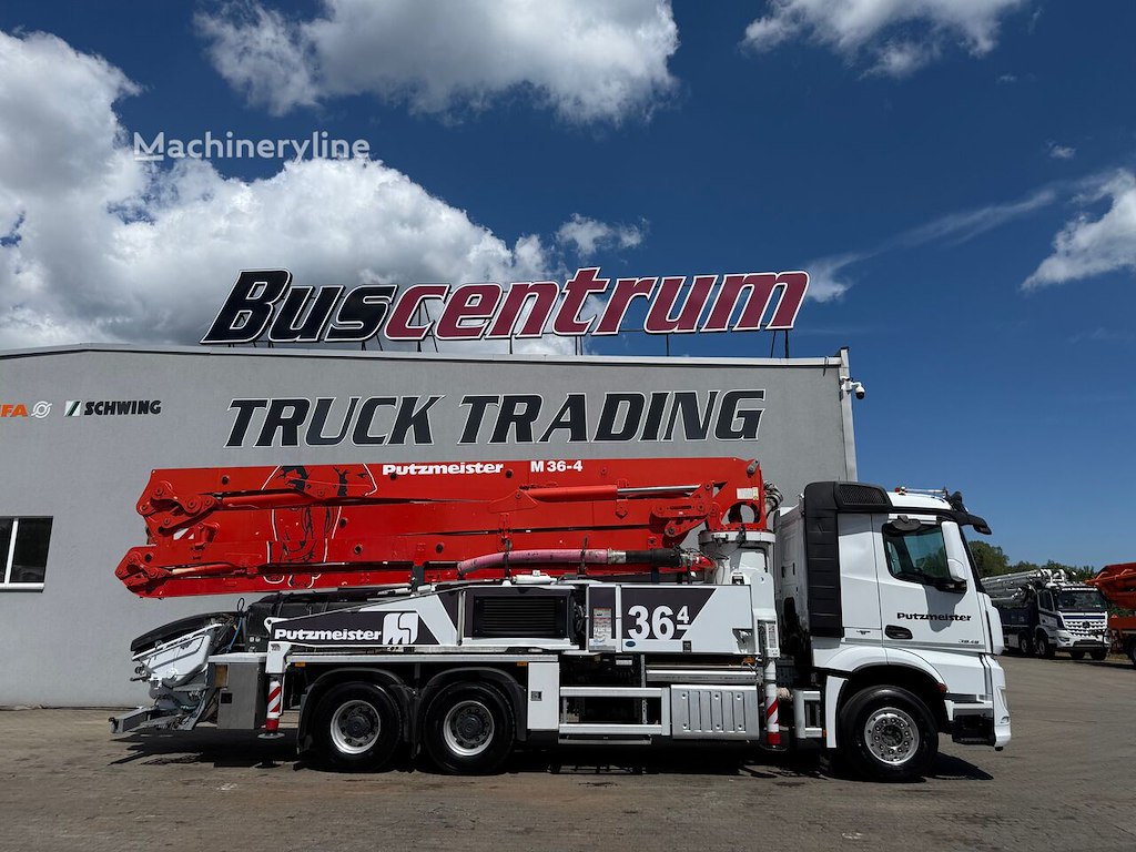 Putzmeister na šasiji Mercedes-Benz Arocs 2845 Putzmeister 36-4.16 HLS pumpa za beton