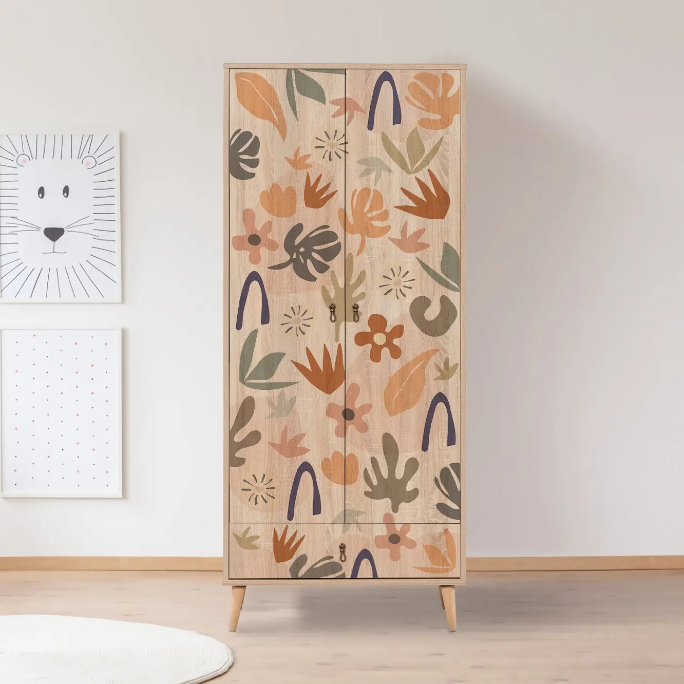 Hanah home Ormar City Gardrop Leaf Šareni