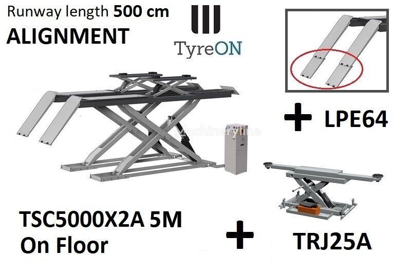Nova TyreON TSC5000X2A 5M in floor alignment scissor lift 5000kg 5000mm + TR makazasta auto dizalica