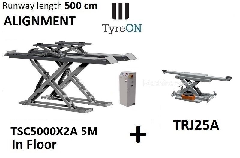 Nova TyreON TSC5000X2A 5M in floor alignment scissor lift 5000kg 5000mm + TR makazasta auto dizalica