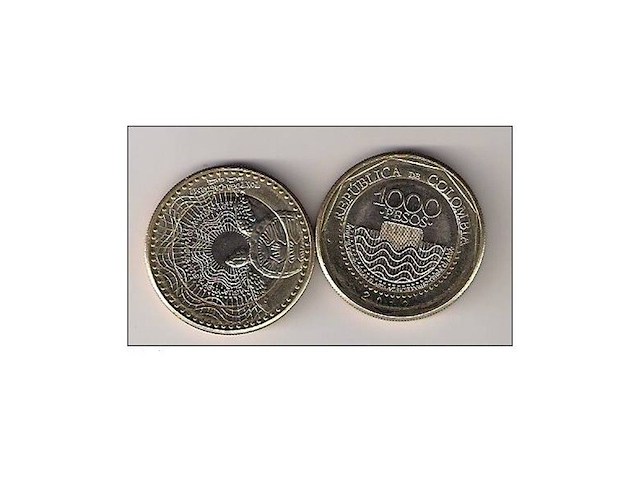 Colombia 1000 pesos 2012. UNC bimetal