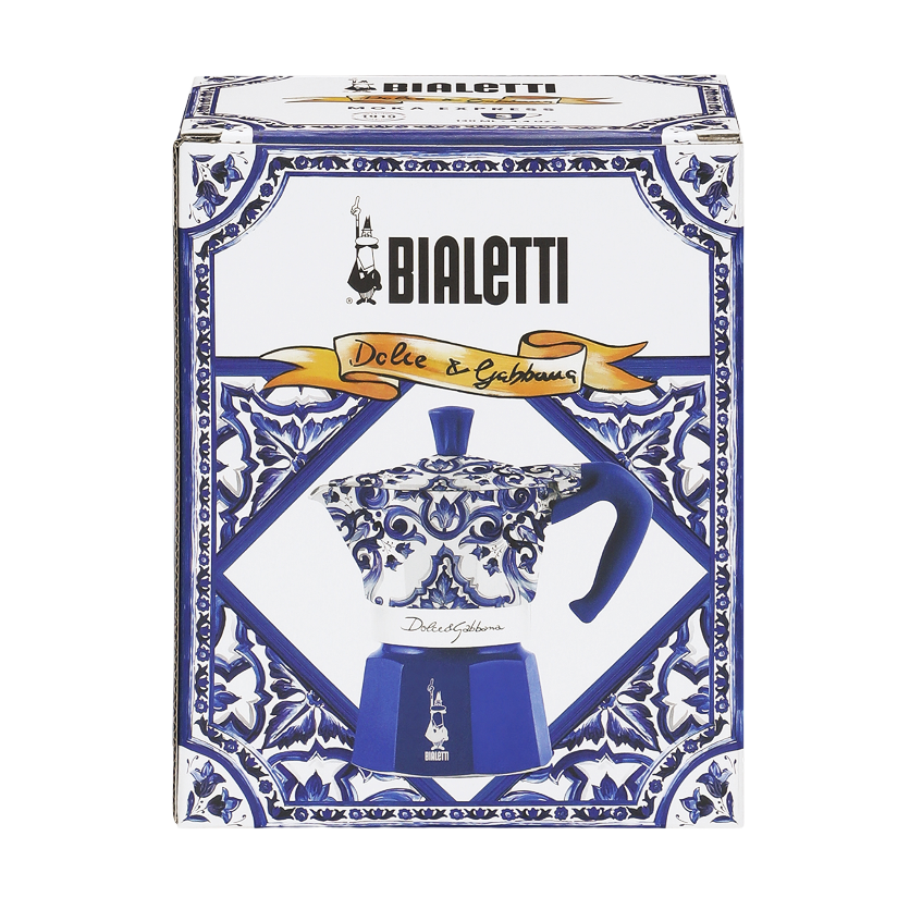 Bialetti and Dolce & Gabbana Mediterranean Blue – Moka Express 3 cups